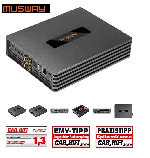 MUSWAY M6v3 DSP-AMP Digital 6-Kanal CLASS D VERSTÄRKER MIT 8-KANAL DSP 630 WATT RMS