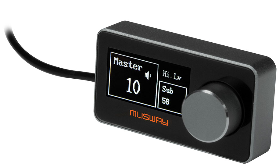 MUSWAY DRC1 Remote Controller DIGITALE FERNBEDIENUNG MIT OLED-DISPLAY ZUM STEUERN MEHRERER ...