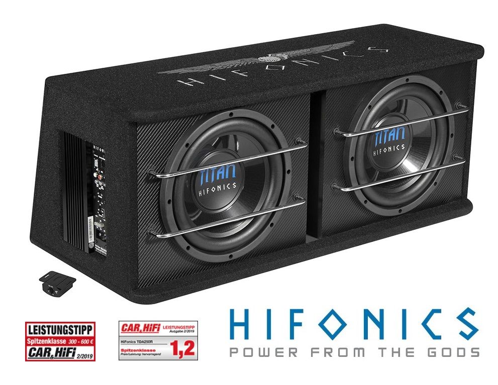 HIFONICS TDA250R v2 Dual Aktiv Bassreflex Gehäuse-Sub 300 W/RMS, 600 W ...
