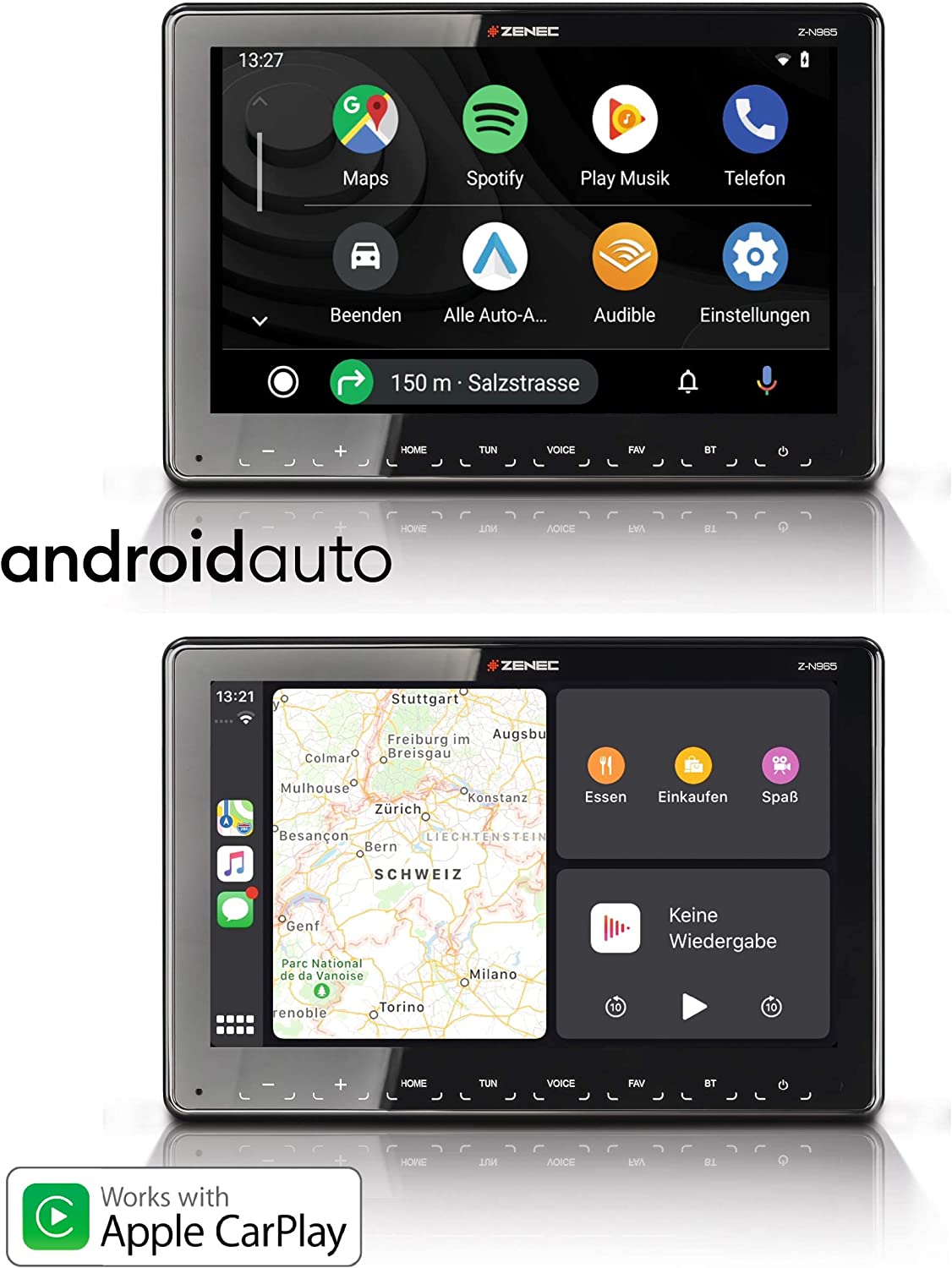 ZENEC Z-N965 Prime 1-DIN Infotainer mit 9" HD Display DAB Autoradio
