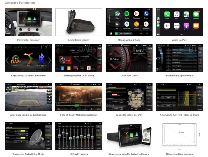 ZENEC Z-N965 Prime 1-DIN Infotainer mit 9" HD Display DAB Autoradio